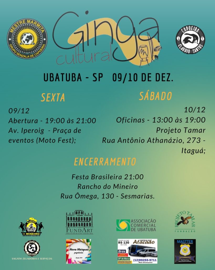 Projeto Ginga Cultural promove oficina de Capoeira em Ubatuba - FundArt