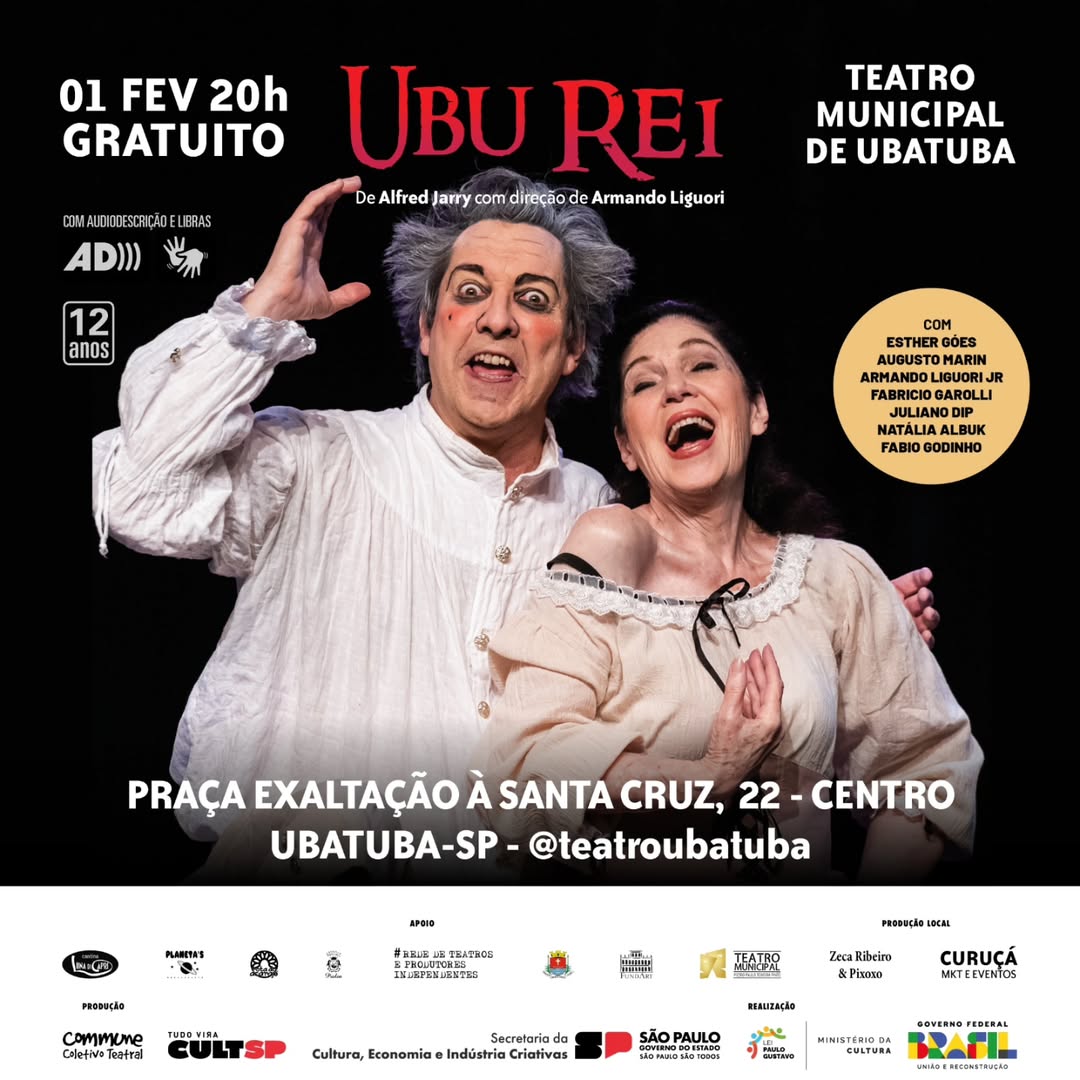 UBU REI- Uma Tragicomédia Atual e Irreverente! Prepare-se para rir ...